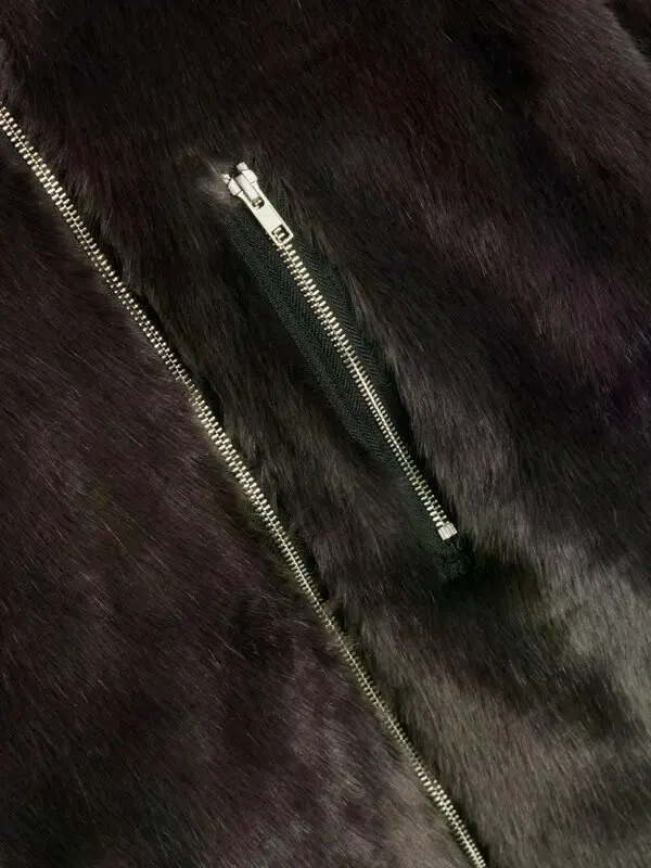 SONG FOR THE MUTE Faux Fur Track Jacket