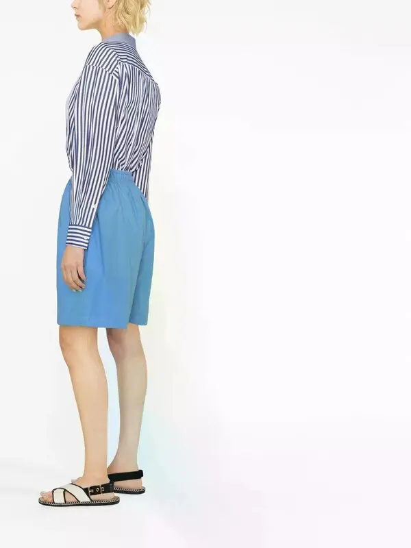 JIL SANDER Cotton Drawstring Waist Shorts