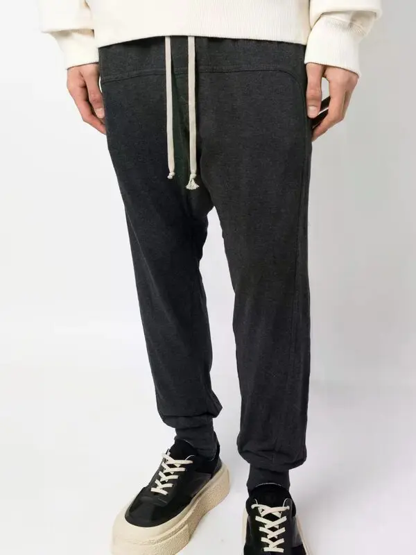 Rick Owens Drop-crotch Drawstring Track Pants - Grey