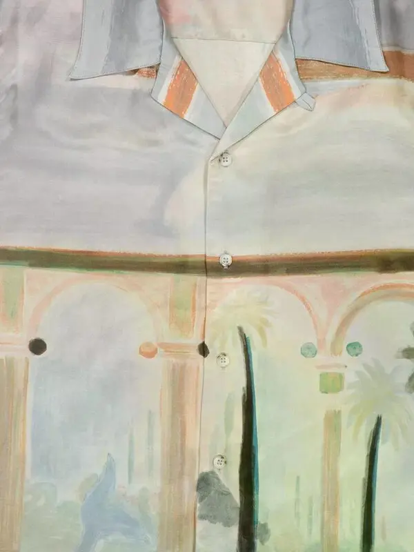 Commas Abstract-pattern Shirt - Neutrals