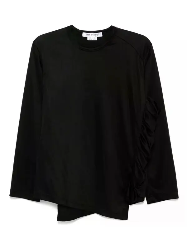Comme Des Garçons Crew Neck T-shirt With Draped Detailing