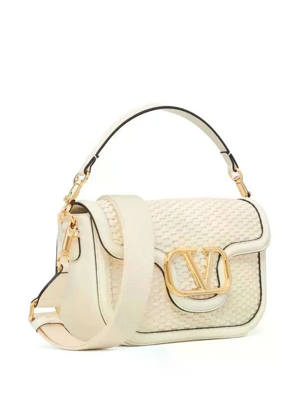 Valentino Garavani Alltime Woven Leather Shoulder Bag