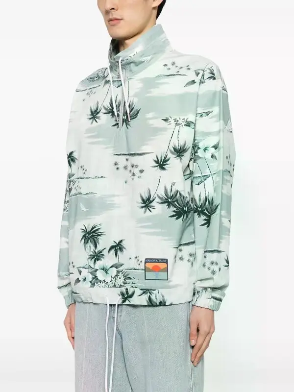 Maison Kitsuné Graphic Print Cotton Jacket