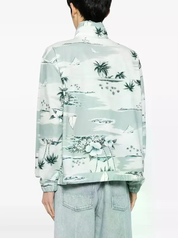 Maison Kitsuné Graphic Print Cotton Jacket