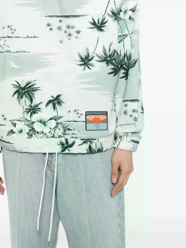 Maison Kitsuné Graphic Print Cotton Jacket