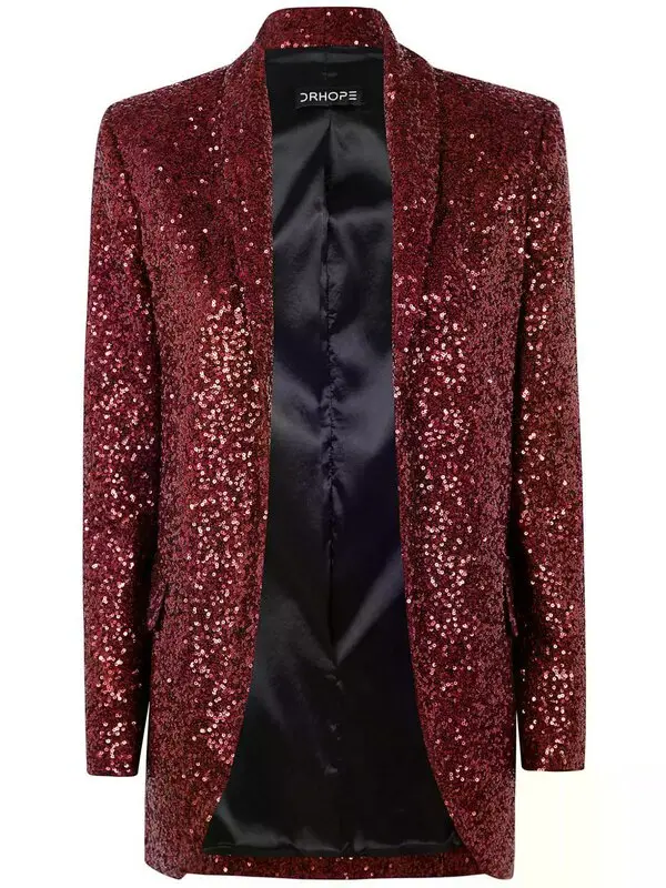 DRHOPE Sequined Blazer - Red