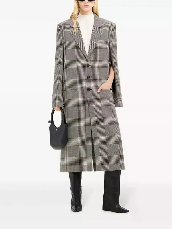 COURREGES Prince Of Wales-pattern Single-breasted Coat