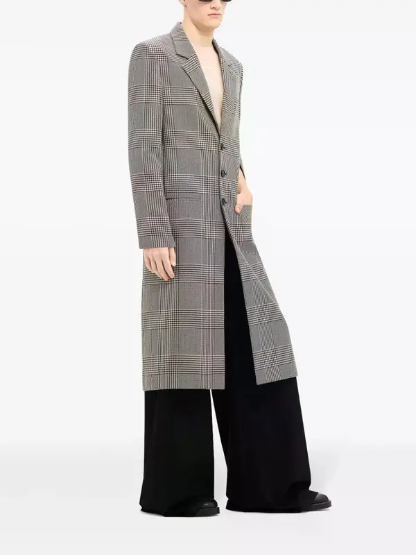 COURREGES Prince Of Wales-pattern Single-breasted Coat