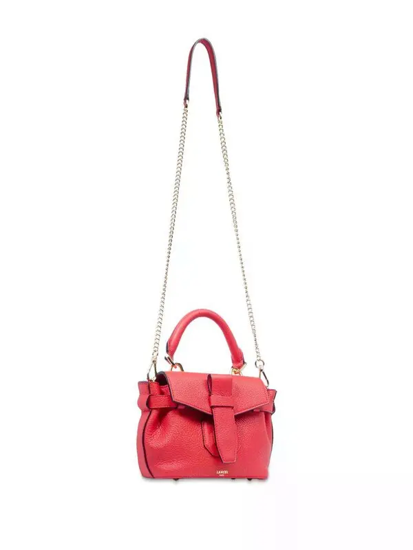 LANCEL Charlie Leather Mini Handbag - Red
