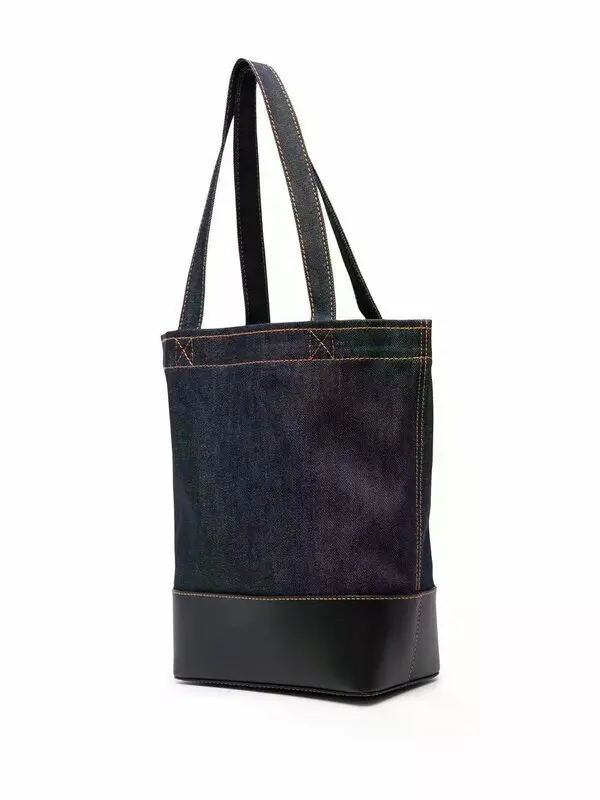 A.p.c. Denim Logo Tote Bag - Blue