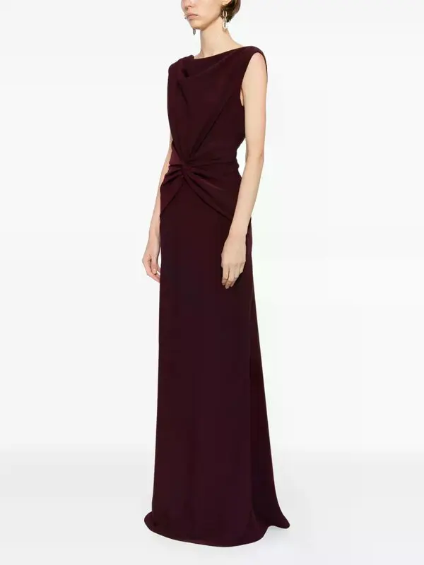 Amsale Twist Crepe Gown