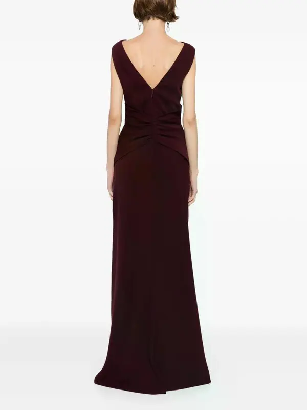 Amsale Twist Crepe Gown