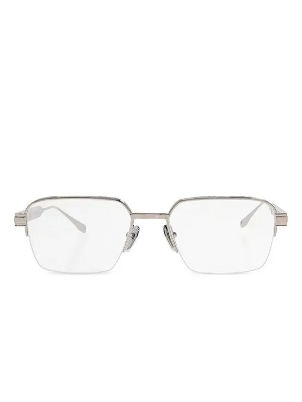 Balmain Rectangle Frame Glasses - Silver