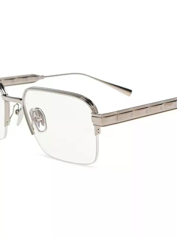 Balmain Rectangle Frame Glasses - Silver