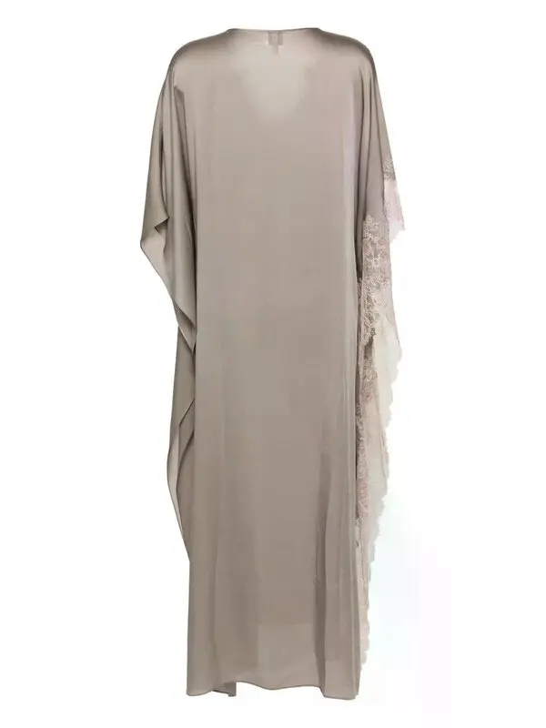 Carine Gilson Lace-trim Silk Kaftan