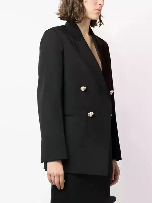 LANVIN Jewel-button Open-front Blazer