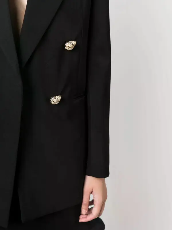 LANVIN Jewel-button Open-front Blazer