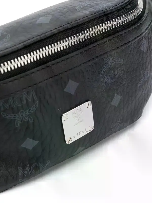Mcm Monogram Coated Canvas Belt Bag