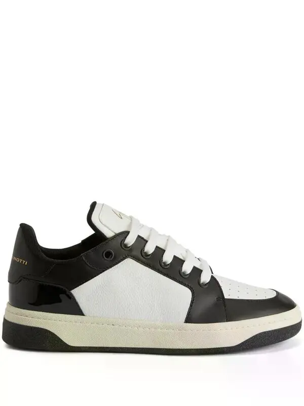 GIUSEPPE ZANOTTI Colour-block Leather Sneakers - White
