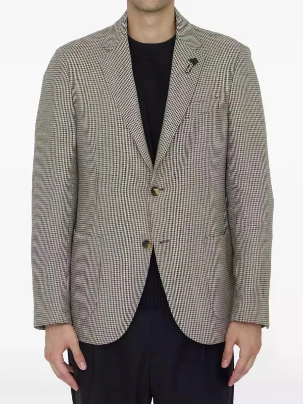 LARDINI Houndstooth-pattern Blazer
