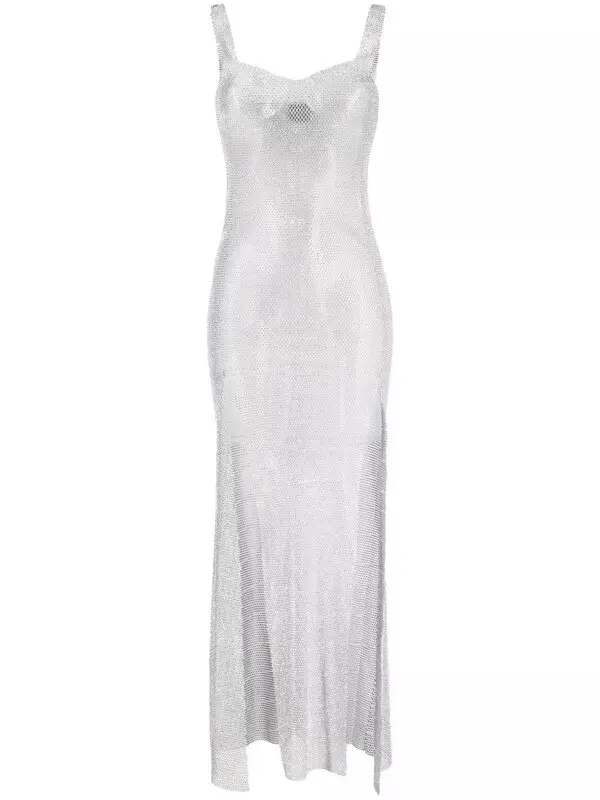 SANTA BRANDS Embellished Maxi Dress - Silver