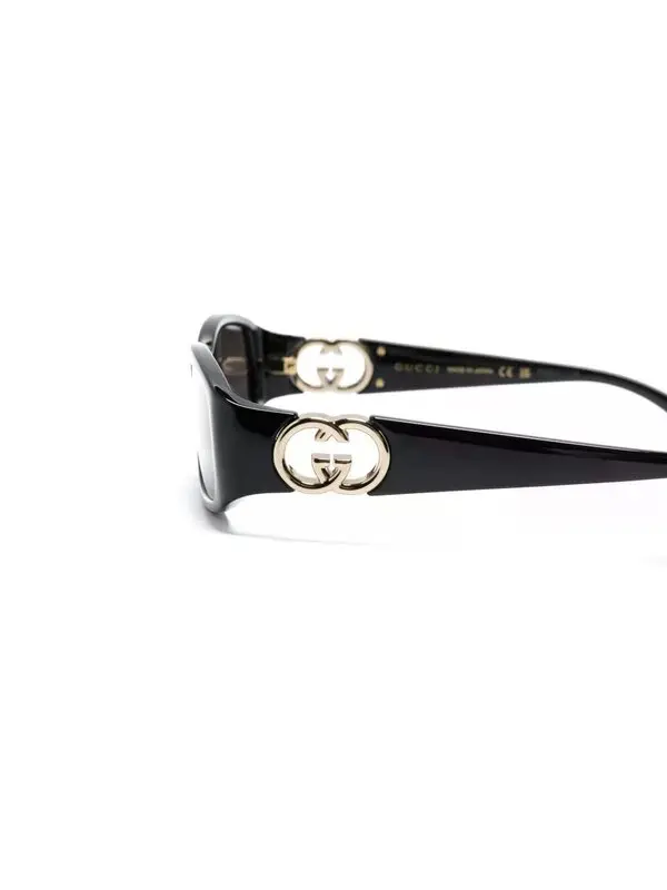 Gucci Rectangle Frame Sunglasses - Black