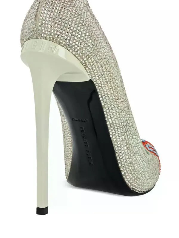 Philipp Plein 120mm Rhinestone-embellished Suede Pumps