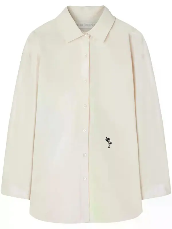 Palm Angels Embroidered Poplin Shirt