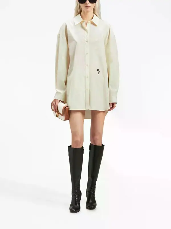 Palm Angels Embroidered Poplin Shirt