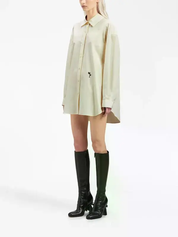 Palm Angels Embroidered Poplin Shirt