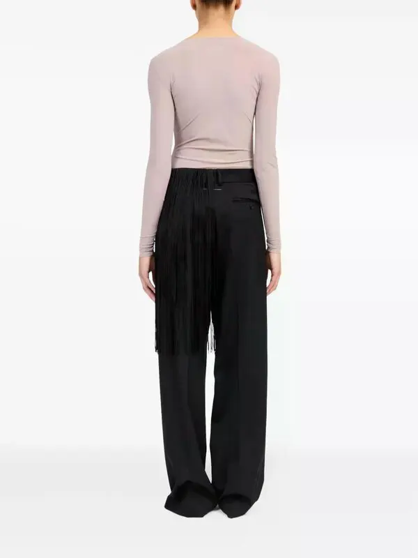 MAISON MARGIELA Fringe Detailing Flared Trousers