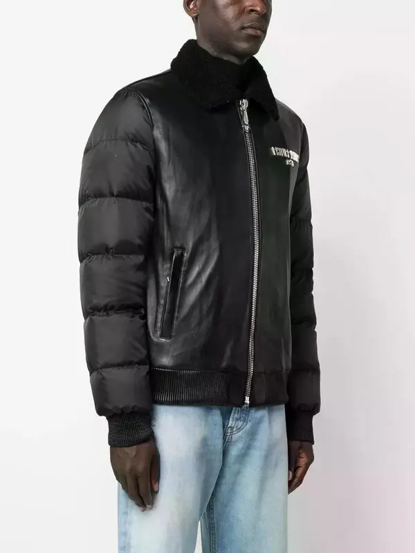 Philipp Plein Padded Leather Jacket