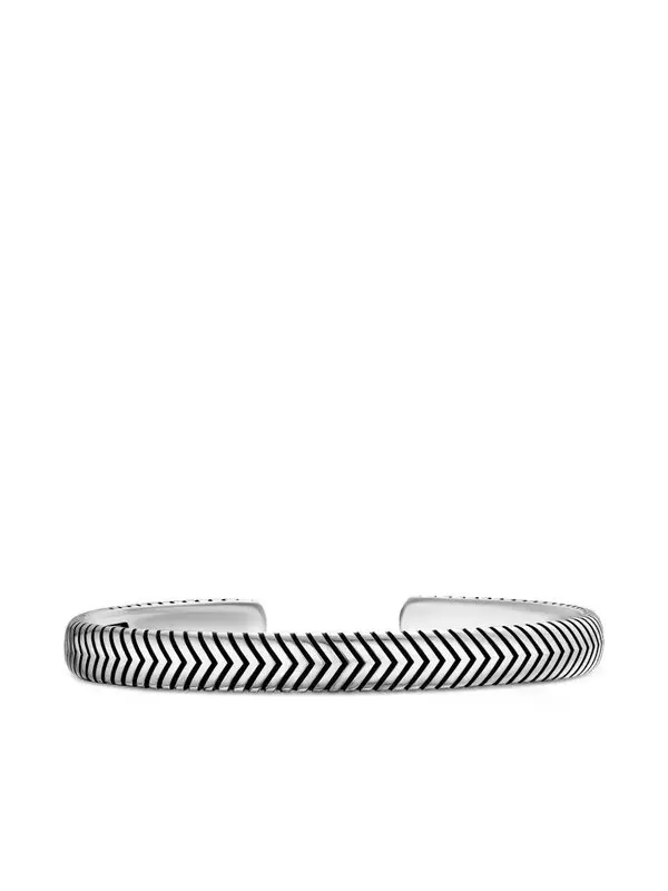 David Yurman Sterling Chevron Cuff Bracelet - Silver