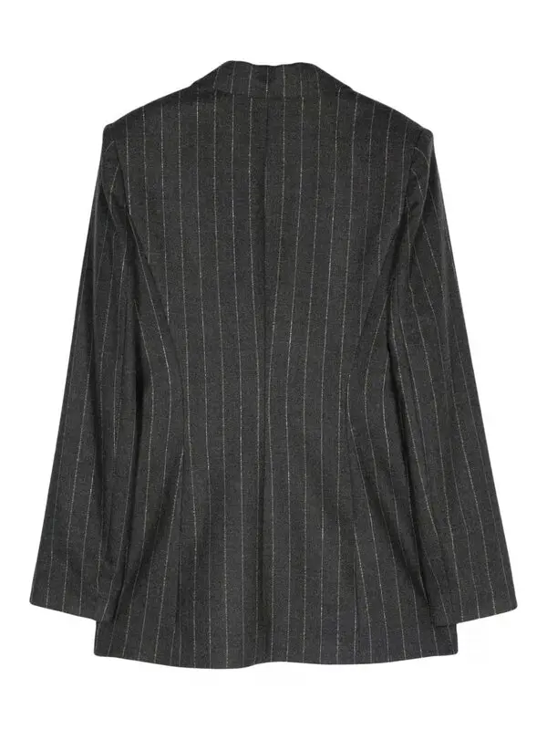 GENNY Pinstriped Melton Virgin Wool-blend Blazer