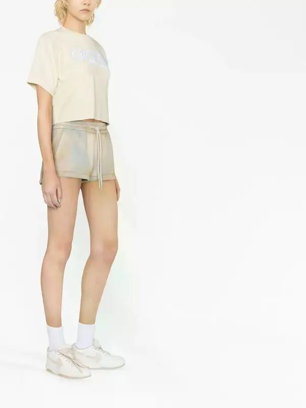 Off-White Cotton Drawstring Shorts