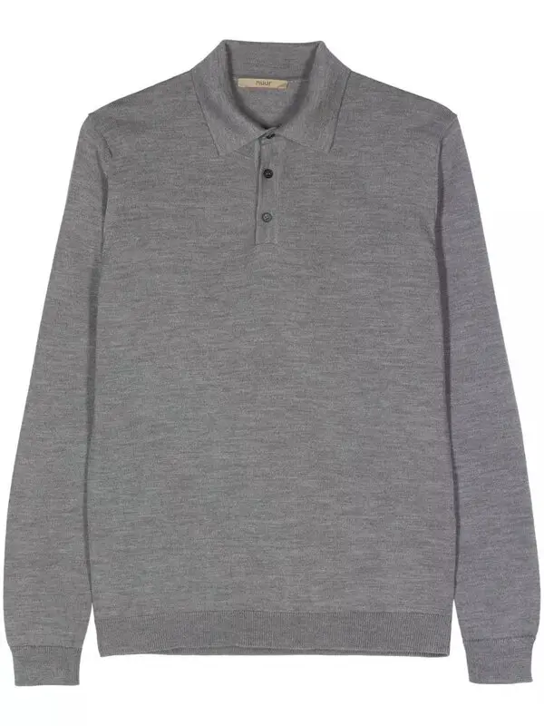 NUUR Long-sleeve Merino Polo Shirt