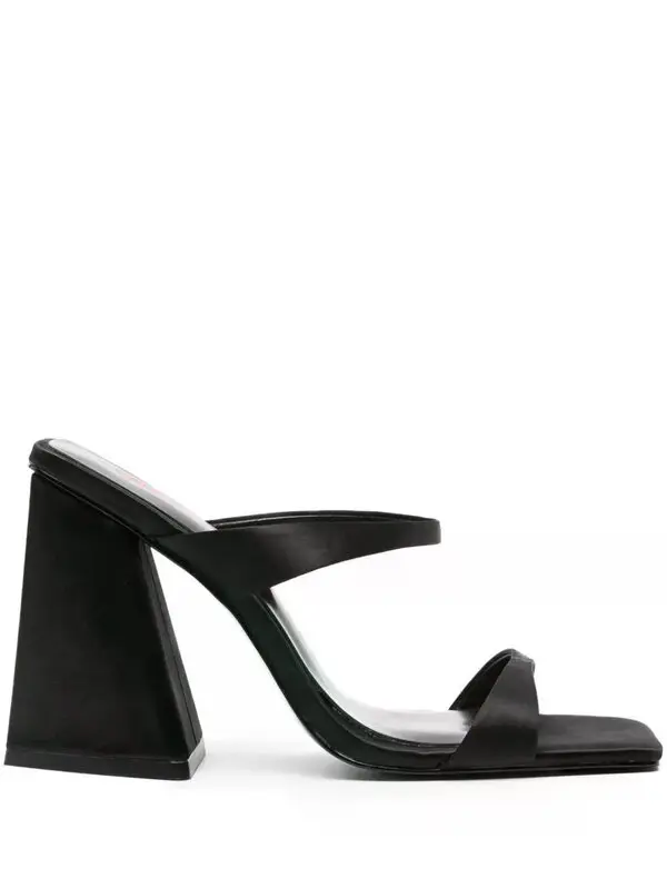 Just Cavalli 105mm Sculptural Heel Square-toe Sandals - Black