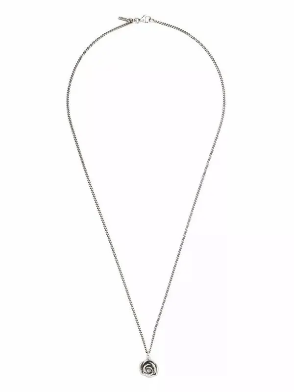 Emanuele Bicocchi Sterling Rose Pendant Necklace
