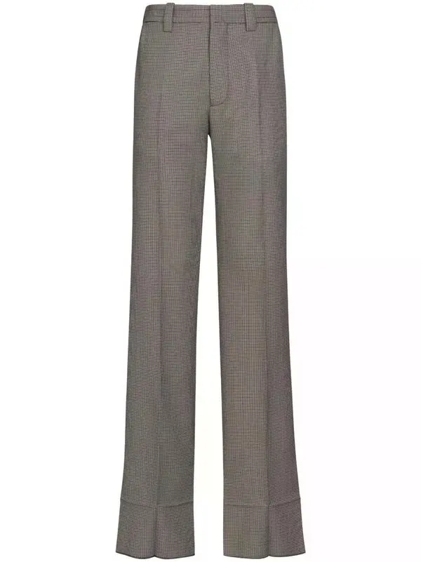 Marni Houndstooth Wool Blend Trousers