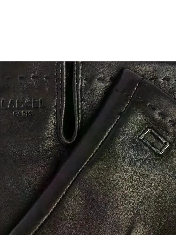 LANCEL Sellier Leather Gloves - Black