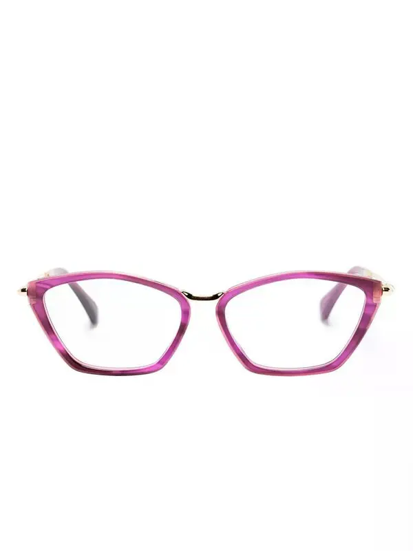 Max Mara Acetate Cat Eye Frame Eyeglasses - Purple