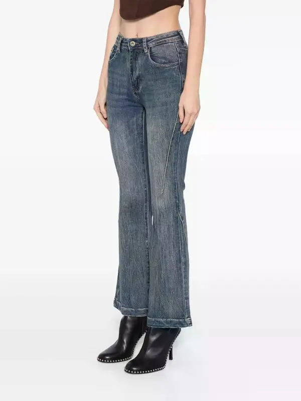 GROUND ZERO High-rise Flared Jeans - Blue