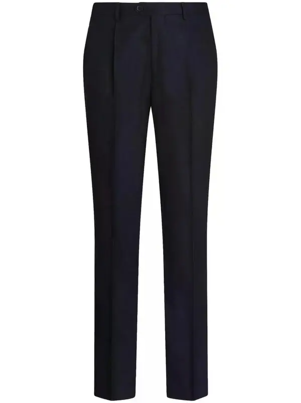 Etro Pressed-crease Stretch-wool Trousers