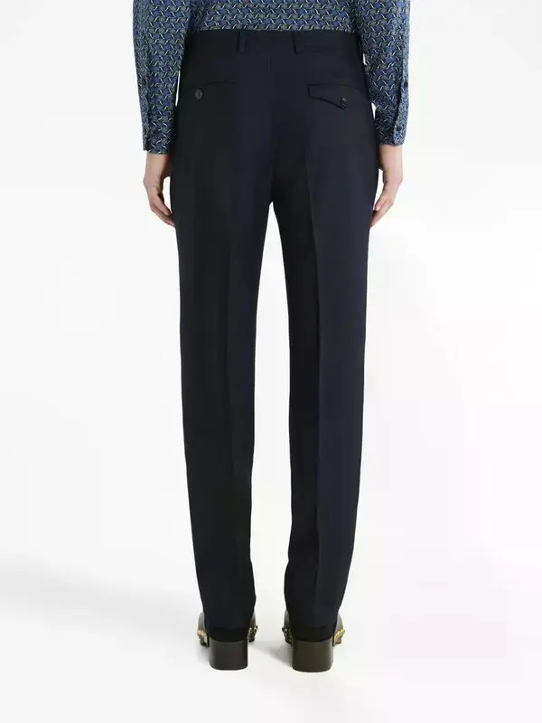 Etro Pressed-crease Stretch-wool Trousers