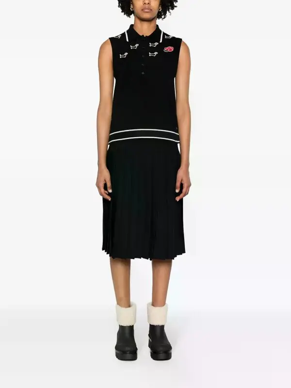 Thom Browne Hector Embroidered Virgin Wool Top