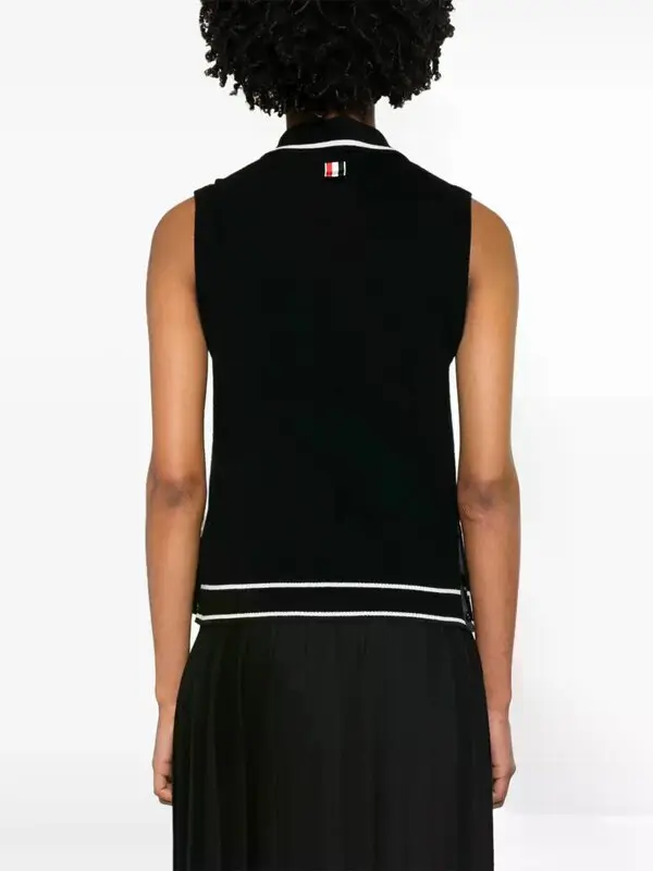 Thom Browne Hector Embroidered Virgin Wool Top