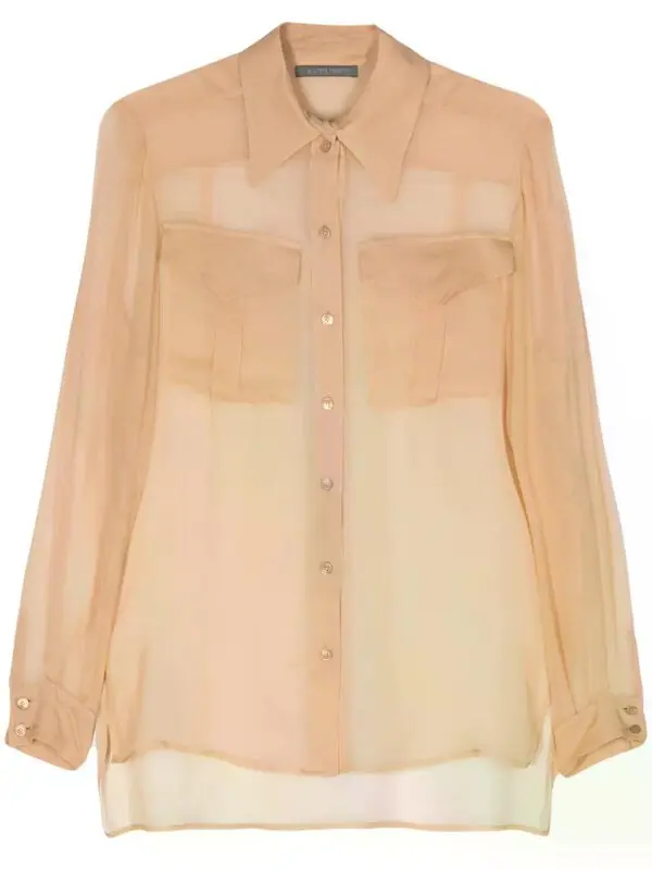 Alberta Ferretti Silk Chiffon Shirt