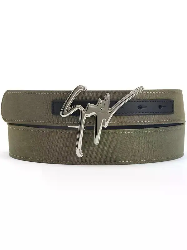 GIUSEPPE ZANOTTI Logo Buckle Belt - Brown