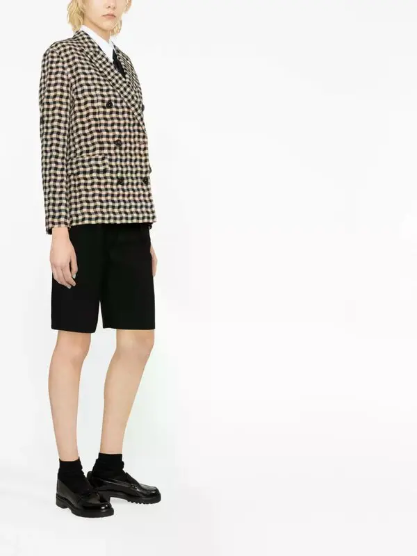 Kenzo Wavy Check Double-breasted Blazer
