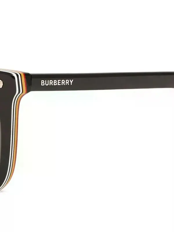 Burberry Stripe Detail Square-frame Sunglasses